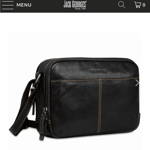 Jack Georges | Bags | Jack Georges Leather Double Zippered Crossbody ...